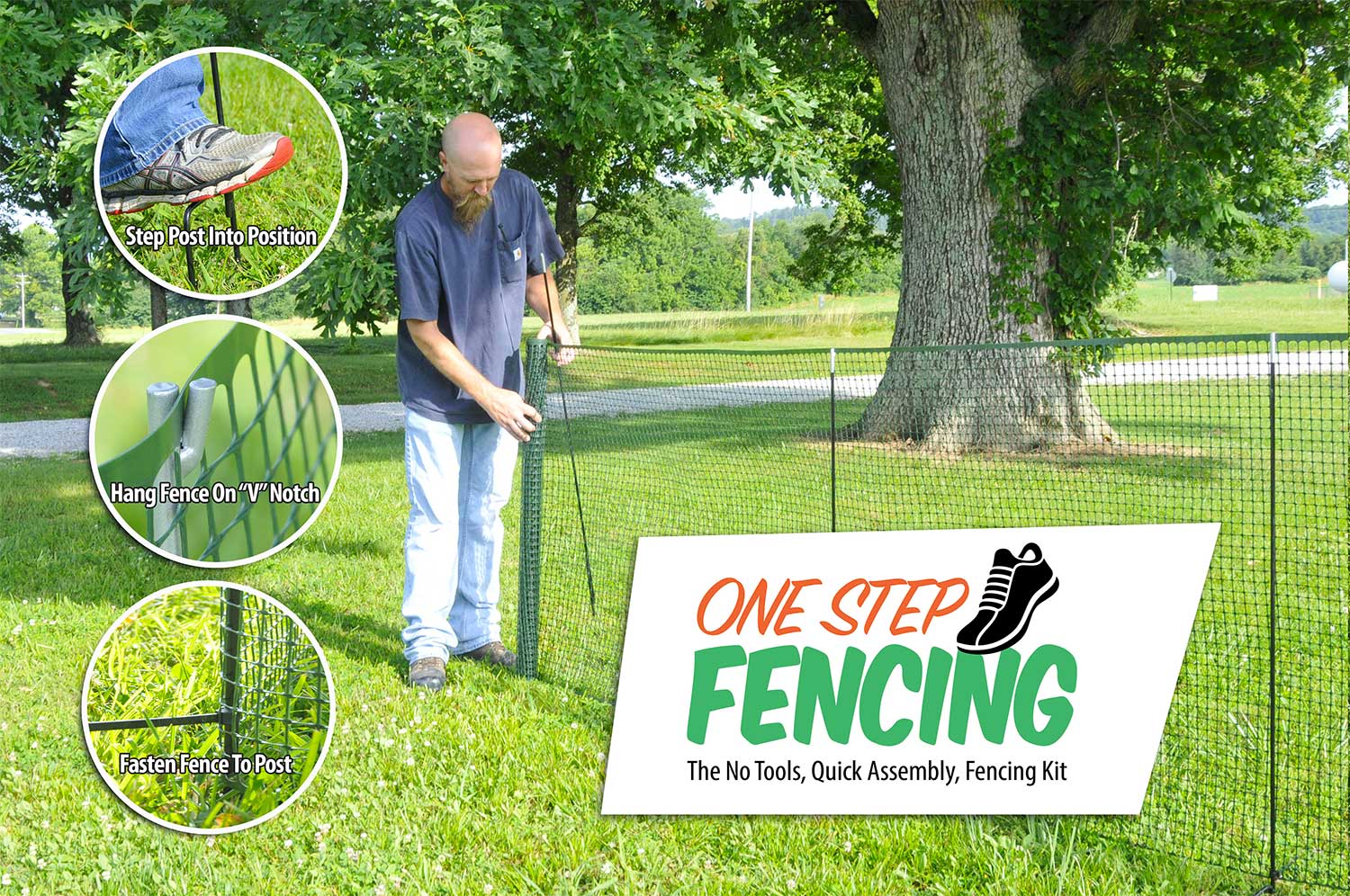 Temporary Fencing with One Step Fencing's no tools, quick assembly ...